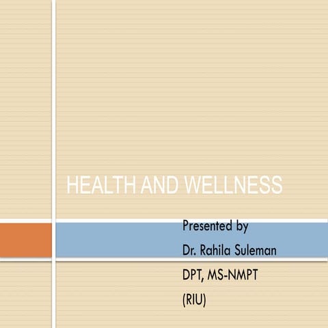 H&W lecture .3 for physiotherapy 4 semester | PPTX
