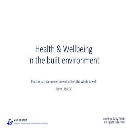 Workplace Health & Wellbeing Outline | PPTX
