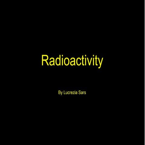 Radioactivity | ODP