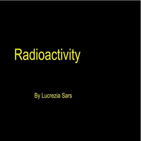 Radioactivity | ODP
