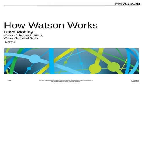 How Watson Works | PDF