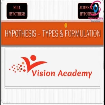 Hypothesis - Types and Formulation | PPT