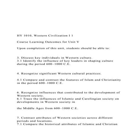 Final Exam Study GuideHIS 101 History of Western Civilization I | DOCX