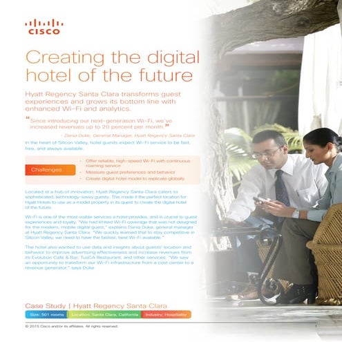 Hyatt Regency Transforms Guest Experiences and Bottom Line with Cisco ...