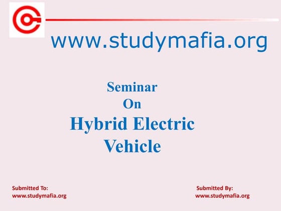 Hybrid Electric Vehicle | PPTX | Automotive Industry | Industries