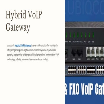 Hybrid Gateway | FXS Gateway | Fxo Voip gateway | PPT
