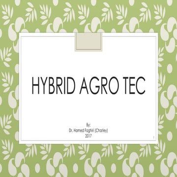 Hybrid Agriculture Technology concept presentation | PPT