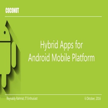 Hybrid Apps for Android Platform | PPTX