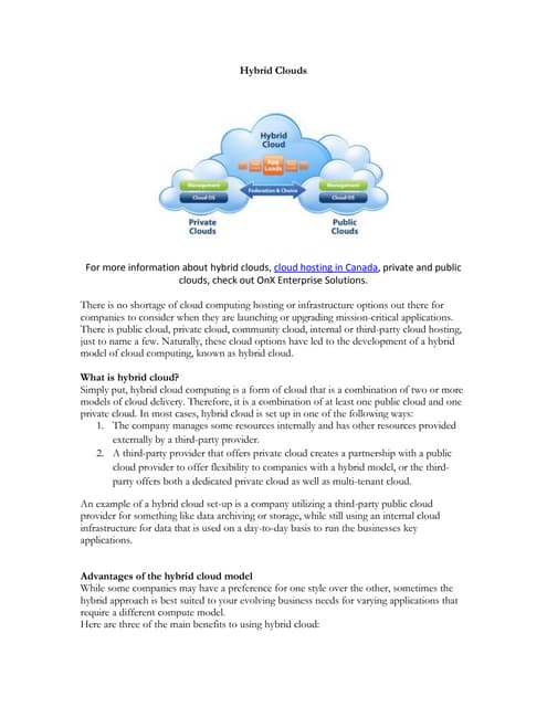 Hybrid Cloud Vs Multi Cloud Infographic | PDF