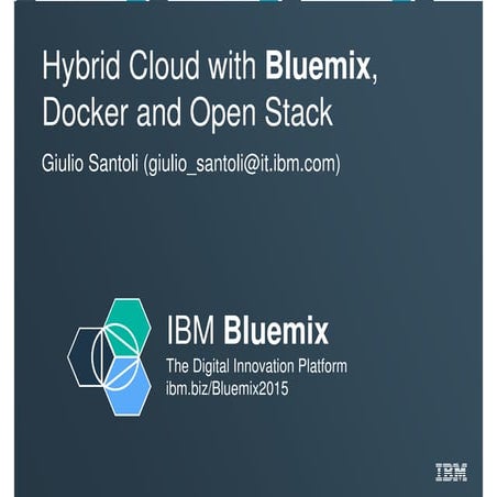 Build Scalable Internet of Things Apps using Cloud Foundry, Bluemix ...