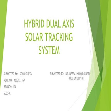 Dual axis solar tracker
