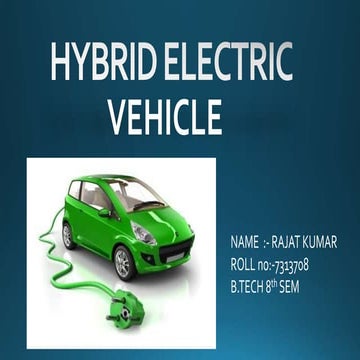 Hybrid Electric Vehicle | PPTX
