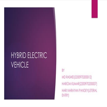hybrid electric lllllllllll vehicle 70.pptx
