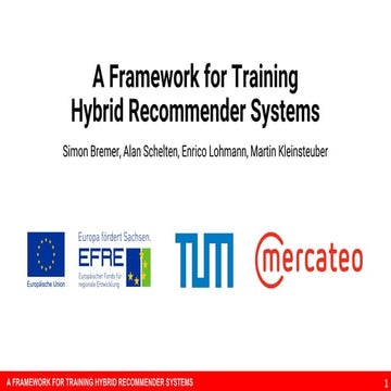 A Framework for Training Hybrid Recommender Systems | PDF | Computing ...