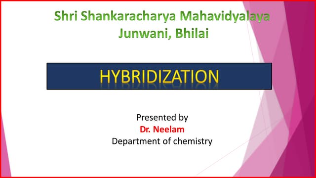 Hybridization- sp, sp2 and sp3 | PPTX
