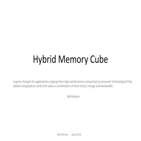 Hybrid Memory Cubes offer Smart Designers and Buyers a Competitive ...