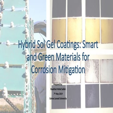 Hybrid_Sol_Gel_Coatings protection of steel | PPTX