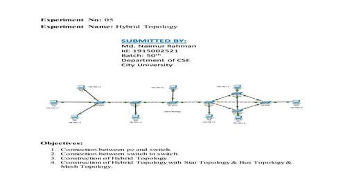 Tree Topology design with Cisco Packet Tracer | PDF