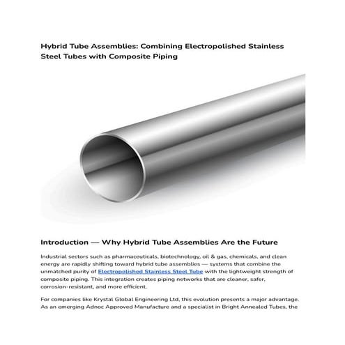Hybrid Tube Assemblies_ Combining Electropolished Stainless Steel Tubes ...