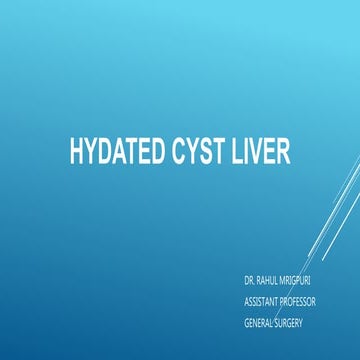 Hydated cyst liver | PPTX