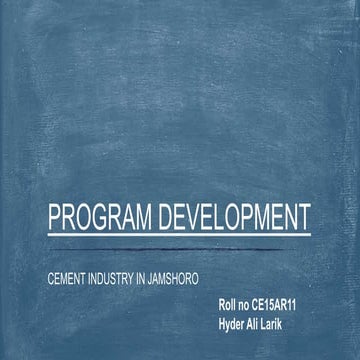 cement industry program development | PPT