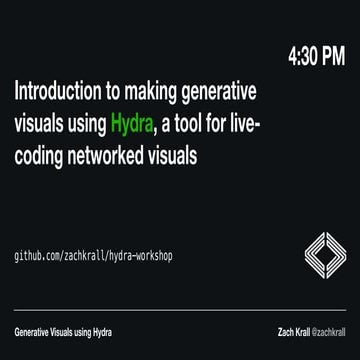 Hydra Workshop NYU Live Code Lab Feb 2019 | PDF