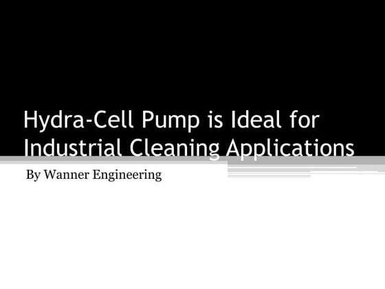 Saving Energy with Hydra-Cell Pumps | PPTX | Home Appliances | Home ...