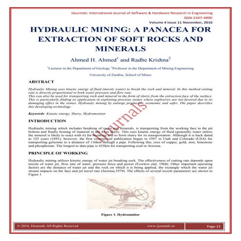 Hydraulic mining | PDF