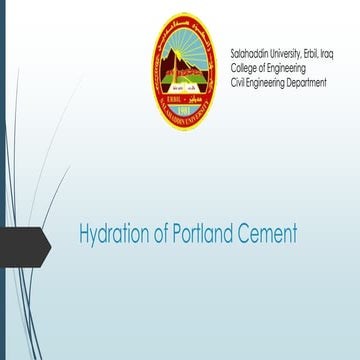 Hydration of Portland cement | PDF