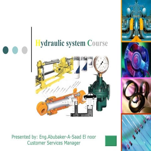Identify hydraulic systems components • Describe essential hydraulic ...