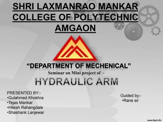 hydraulic robotic arm | PDF | Robotics | Technology & Computing