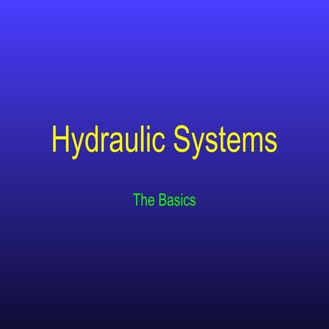 Hydraulic basics | PPT