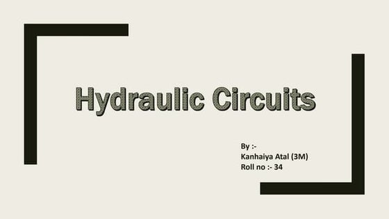 Hydraulic Maintenance and Troubleshooting | PPT