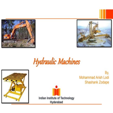 Hydraulic machines | PPTX