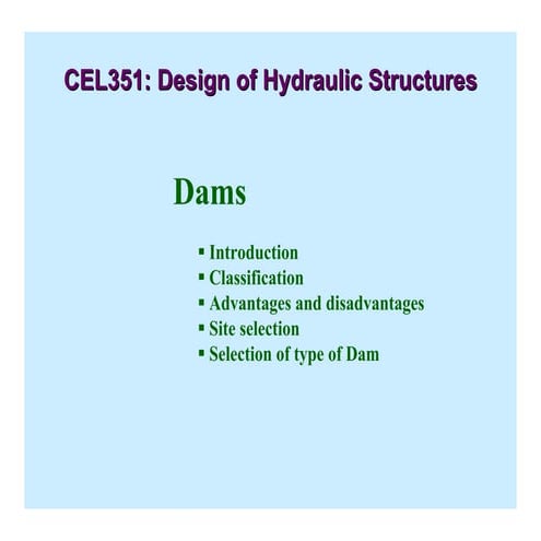 Hydraulics Structures-Dams selection.pdf