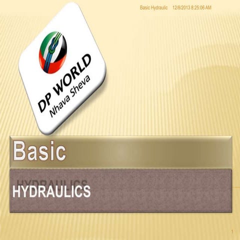 Basics of hydraulics | PPT