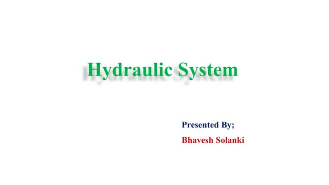 Hydraulic powerpack Basics | PPTX