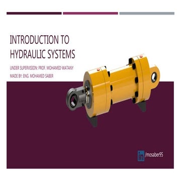 Hydraulic systems Lec No. (1) | PPTX