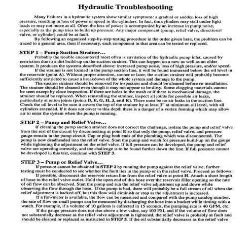 Hydraulic Troubleshooting | PDF | Technology & Computing