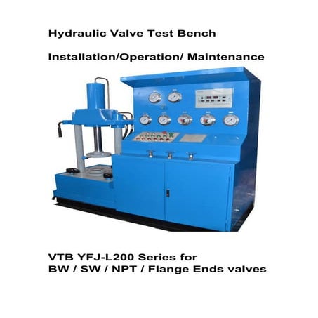Hydraulic valve test benches | PDF