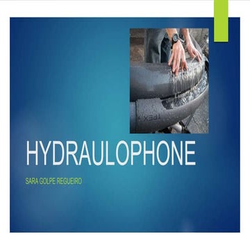 Hydraulophone sara | PPTX
