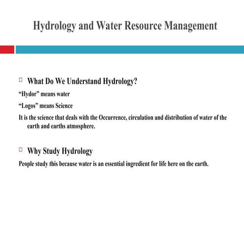 Hydrological cycle PPT prepared by Adarsh Chandra | PPT