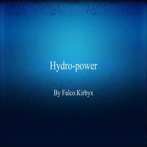 Hydro power | PPT