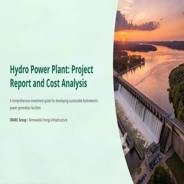 Hydro Power Plant Project Report 2026: Capital Investment and Business ...