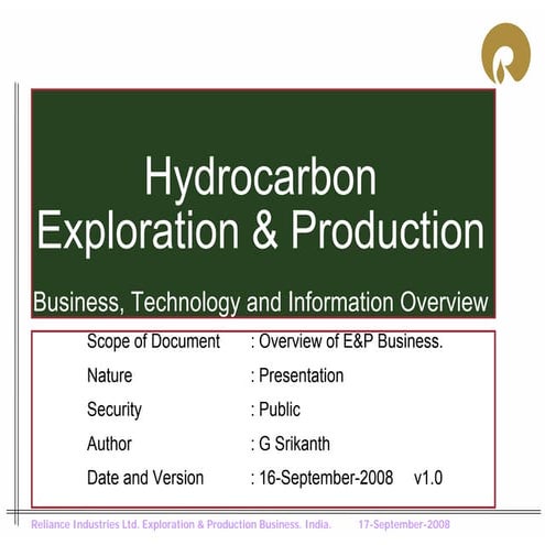 Hydrocarbon business overview | PDF