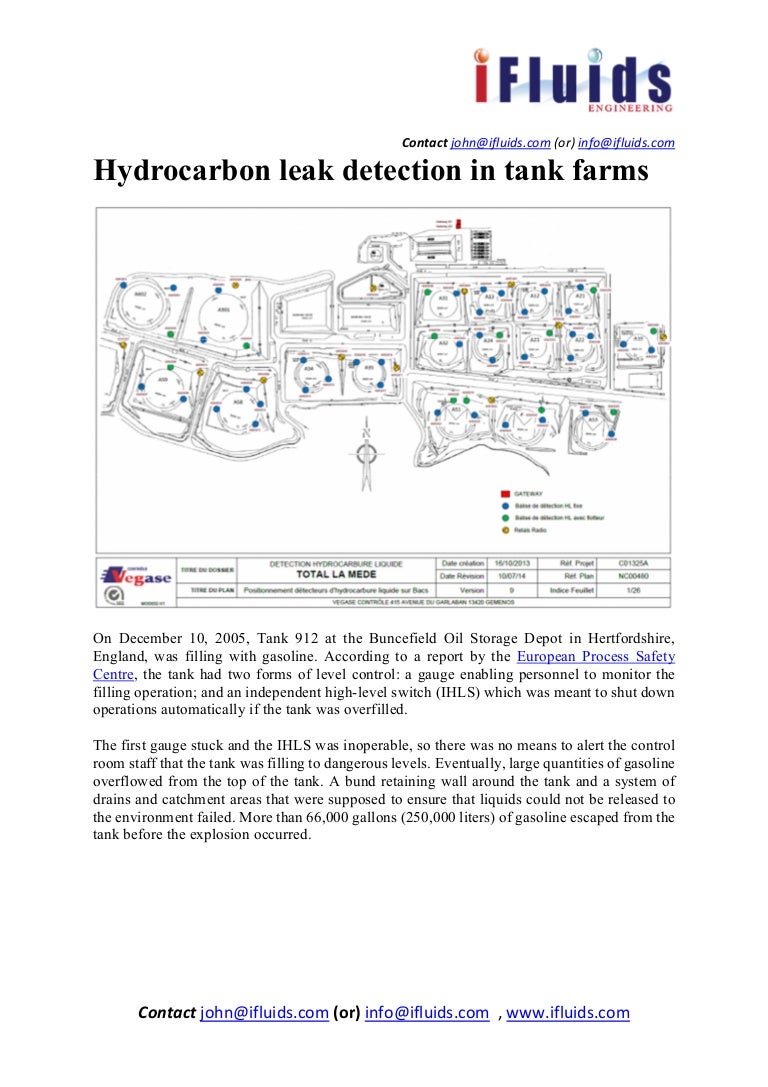 Hydrocarbon Leak Detection In Tank Farms