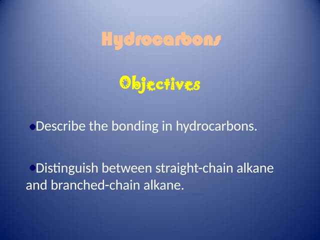 Hydrocarbons | PPTX