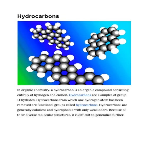 Hydrocarbon and its derivatives | PPT