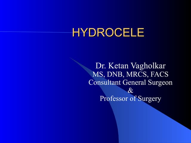 Hydrocele | PPT
