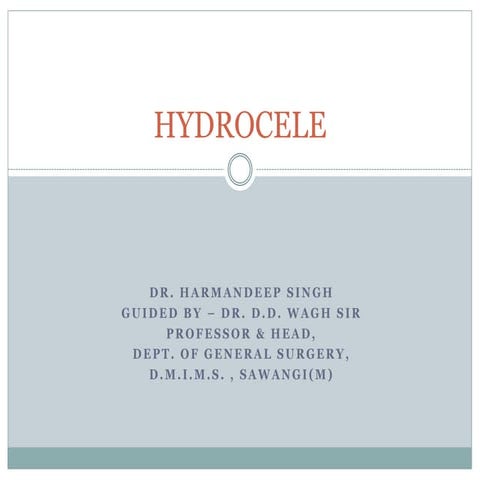 Hydrocele- All types & treatment options | PPTX